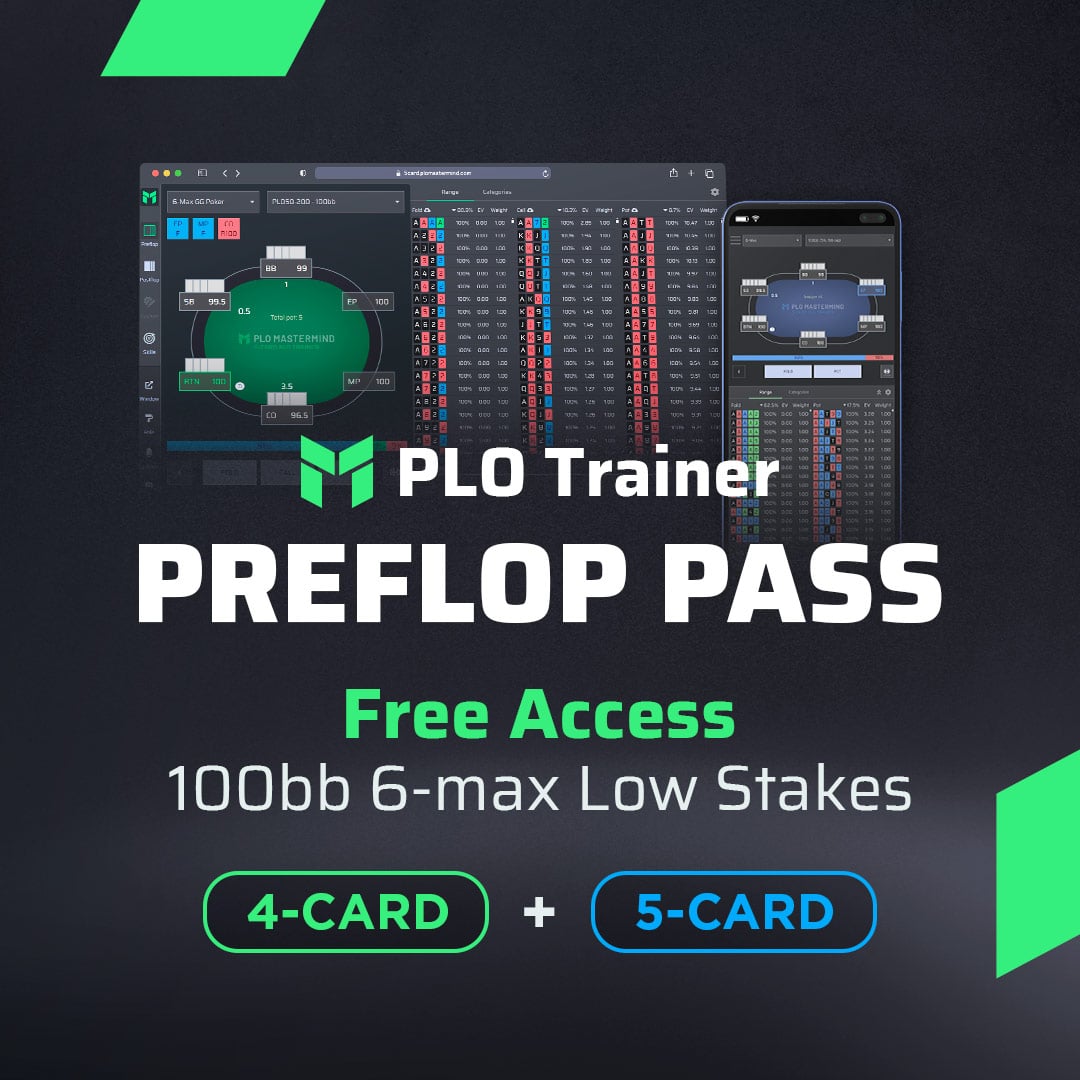 PLO Trainer Preflop Pass: Practice PLO for Free!